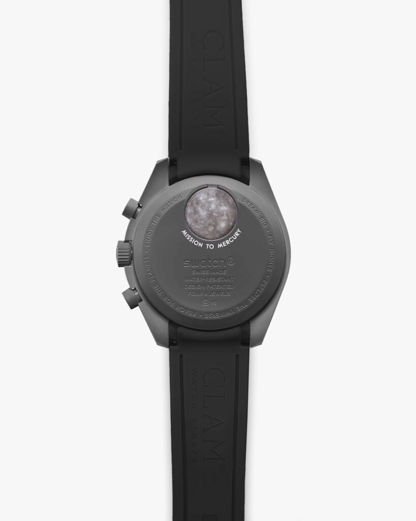 Clam Cases® - Rubber Strap for MoonSwatch - Mercury Black