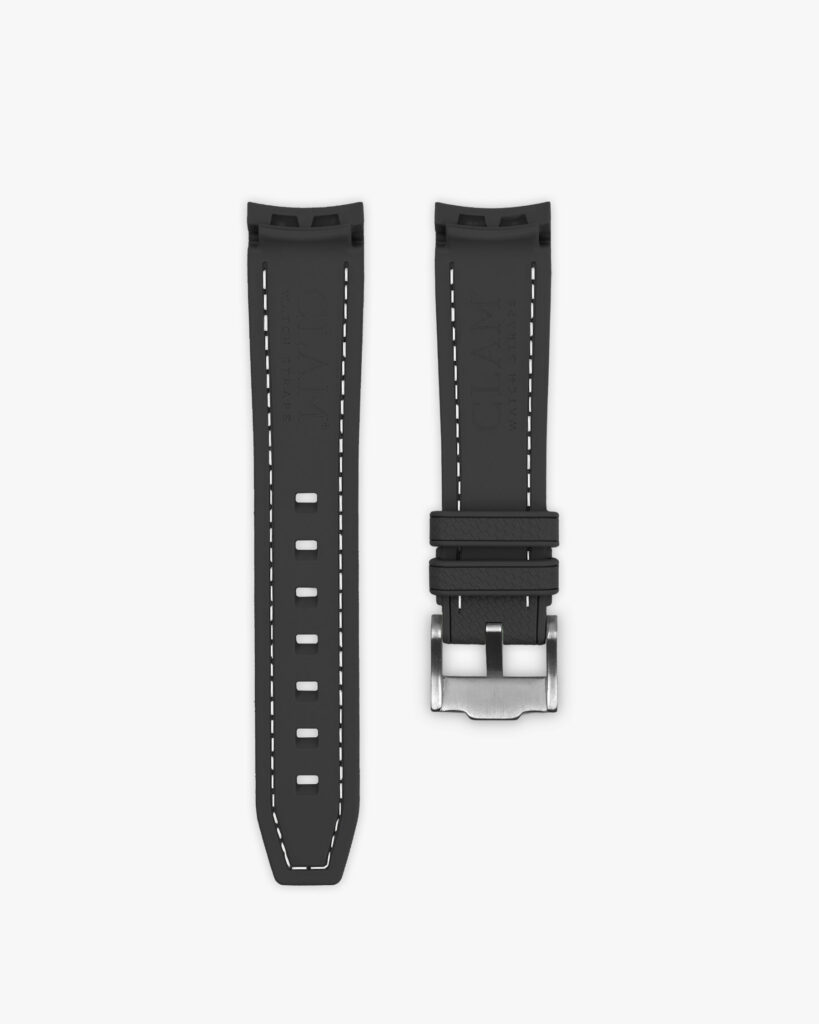 Clam Cases® - Premium Rubber Strap for MoonSwatch - Mercury Black